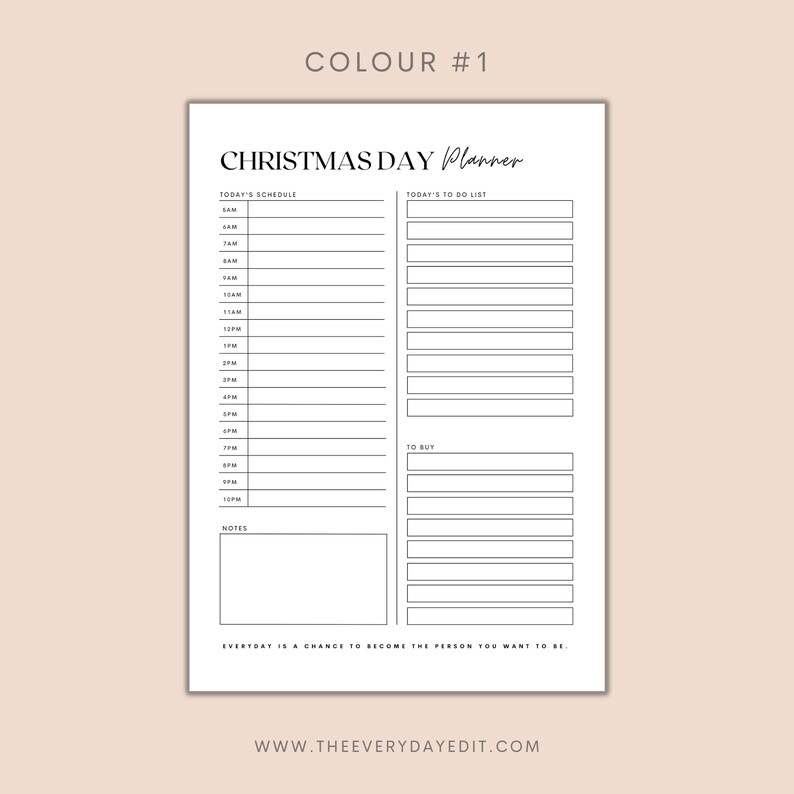Christmas Day Planner Printable, Christmas Planner, Holiday Planner ...