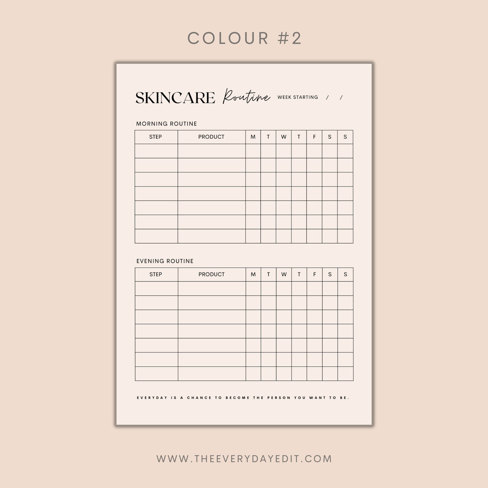 Skincare Routine Tracker Printable, Skincare Tracker, Beauty Journal ...