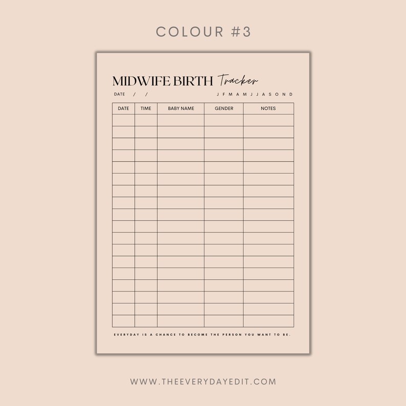Midwife Birth Tracker Printable, Midwife Student Planner, Student ...