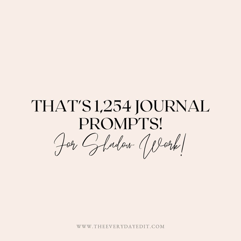 Shadow Work Journal Printable Bundle Self Discovery Journal Prompts