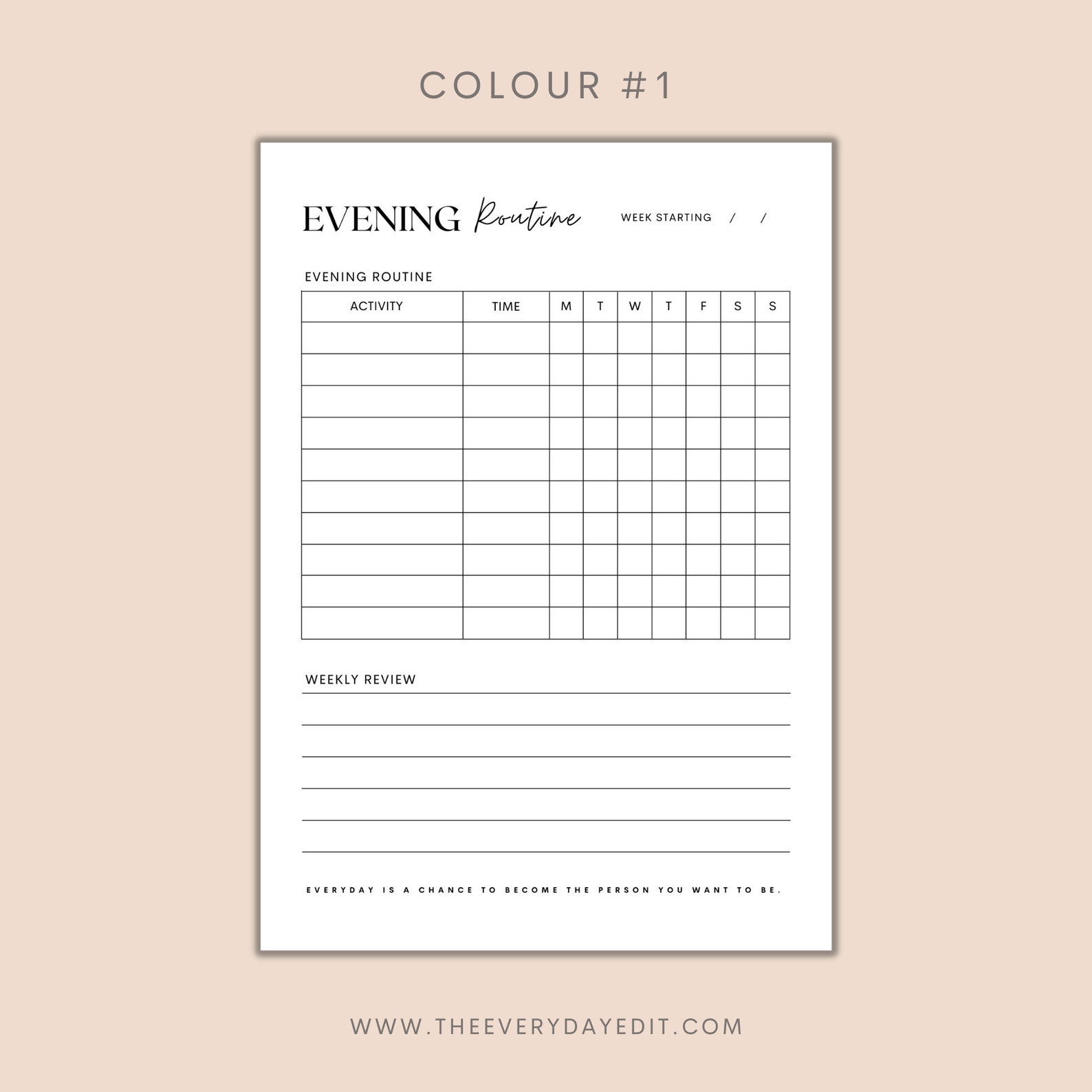 Evening Routine Tracker Printable Evening Routine Planner - Etsy Australia