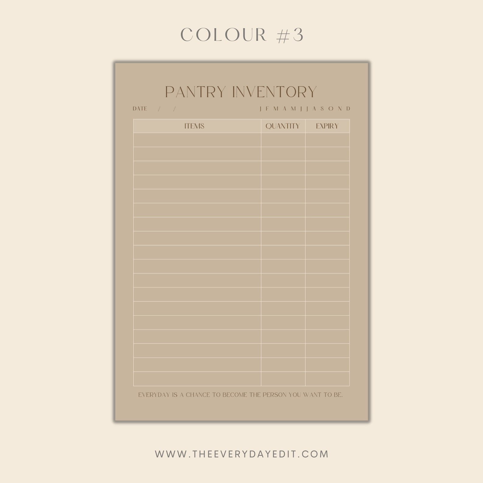 Kitchen Inventory Printable, Kitchen Food Inventory Tracker, Fridge ...