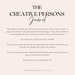The Creative Persons Journal Printable, Creativity Journal Prompts ...