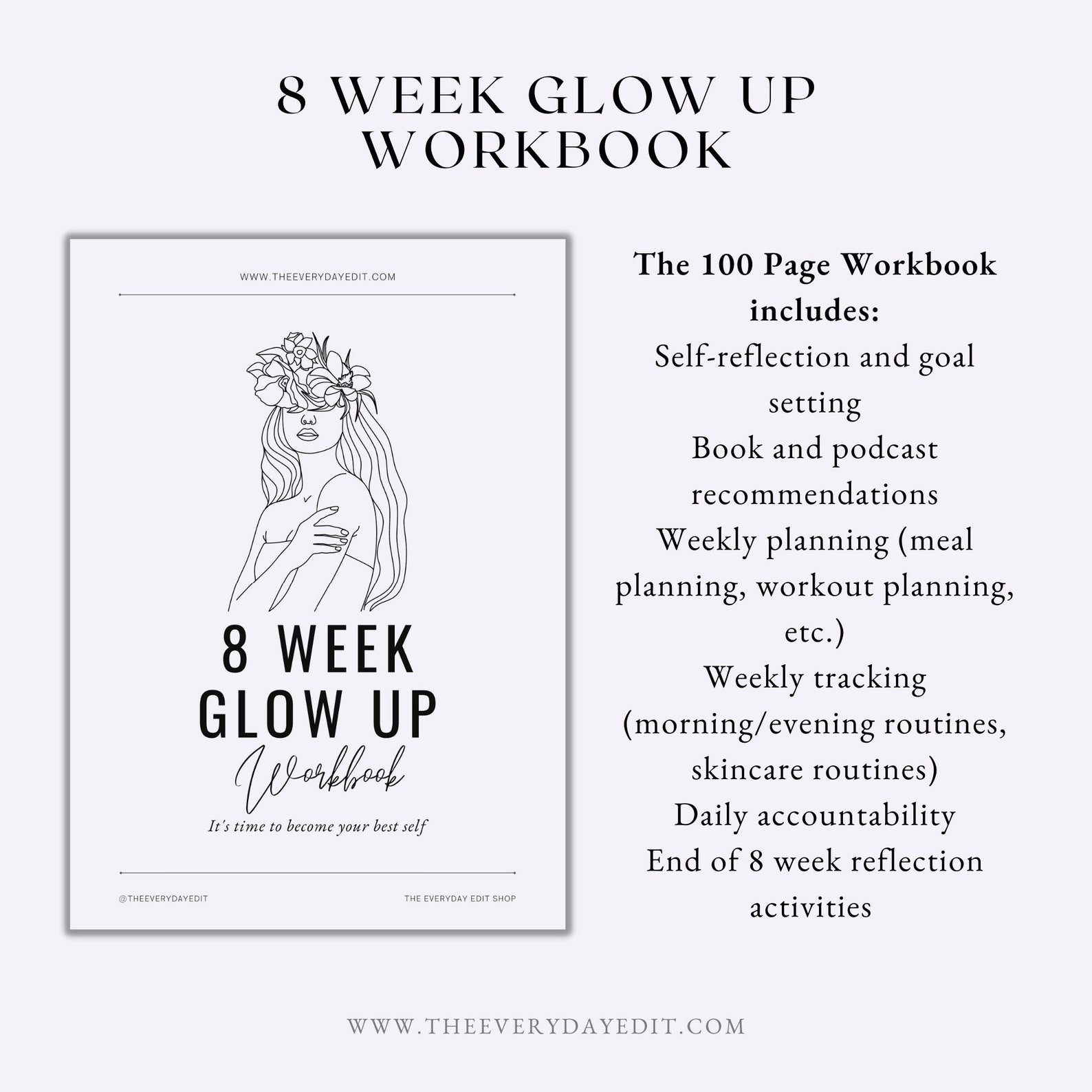 Ultimate Glow up Workbook Bundle, Glow up Journal Prompts, Goal Setting ...