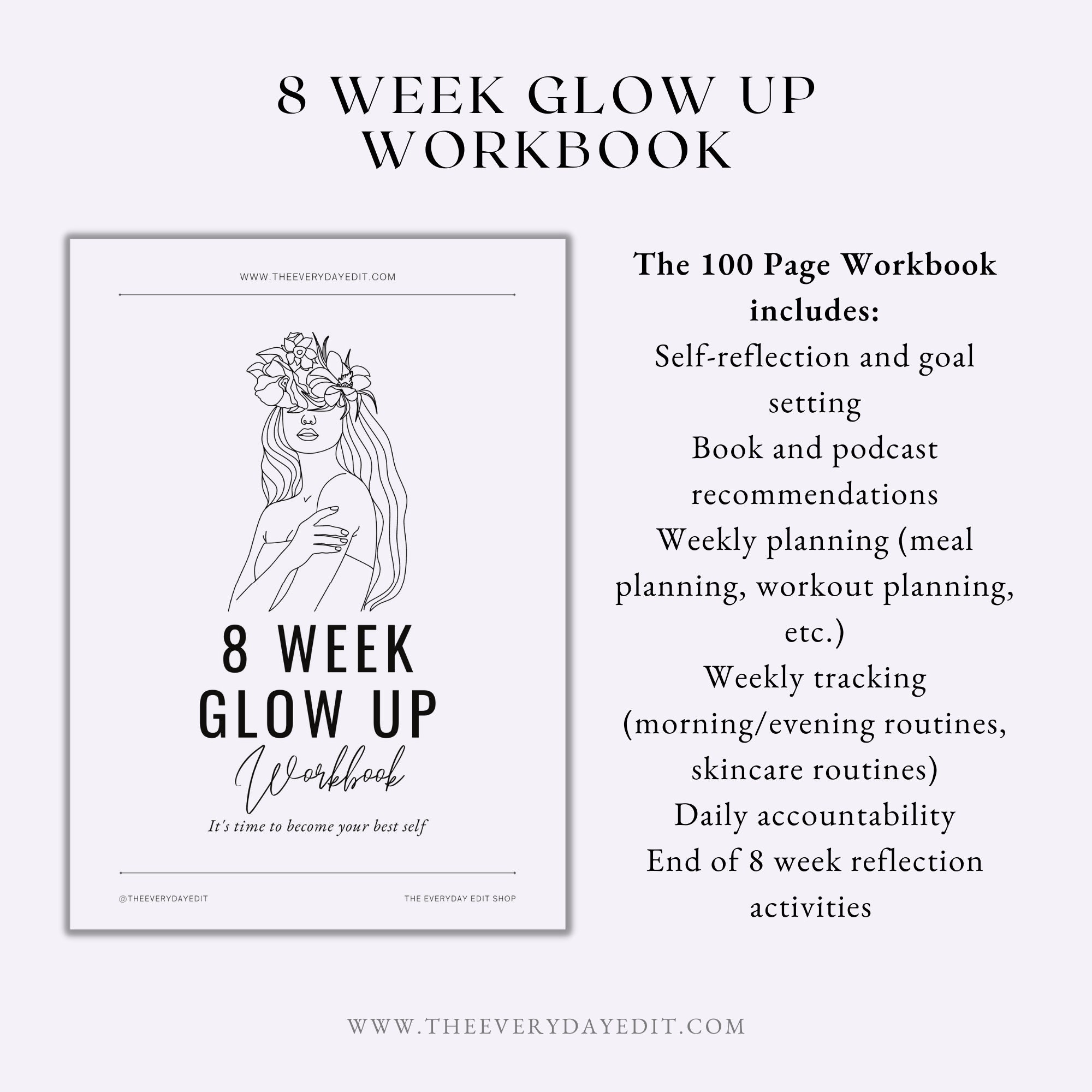 Ultimate Glow up Workbook Bundle, Glow up Journal Prompts, Goal Setting ...