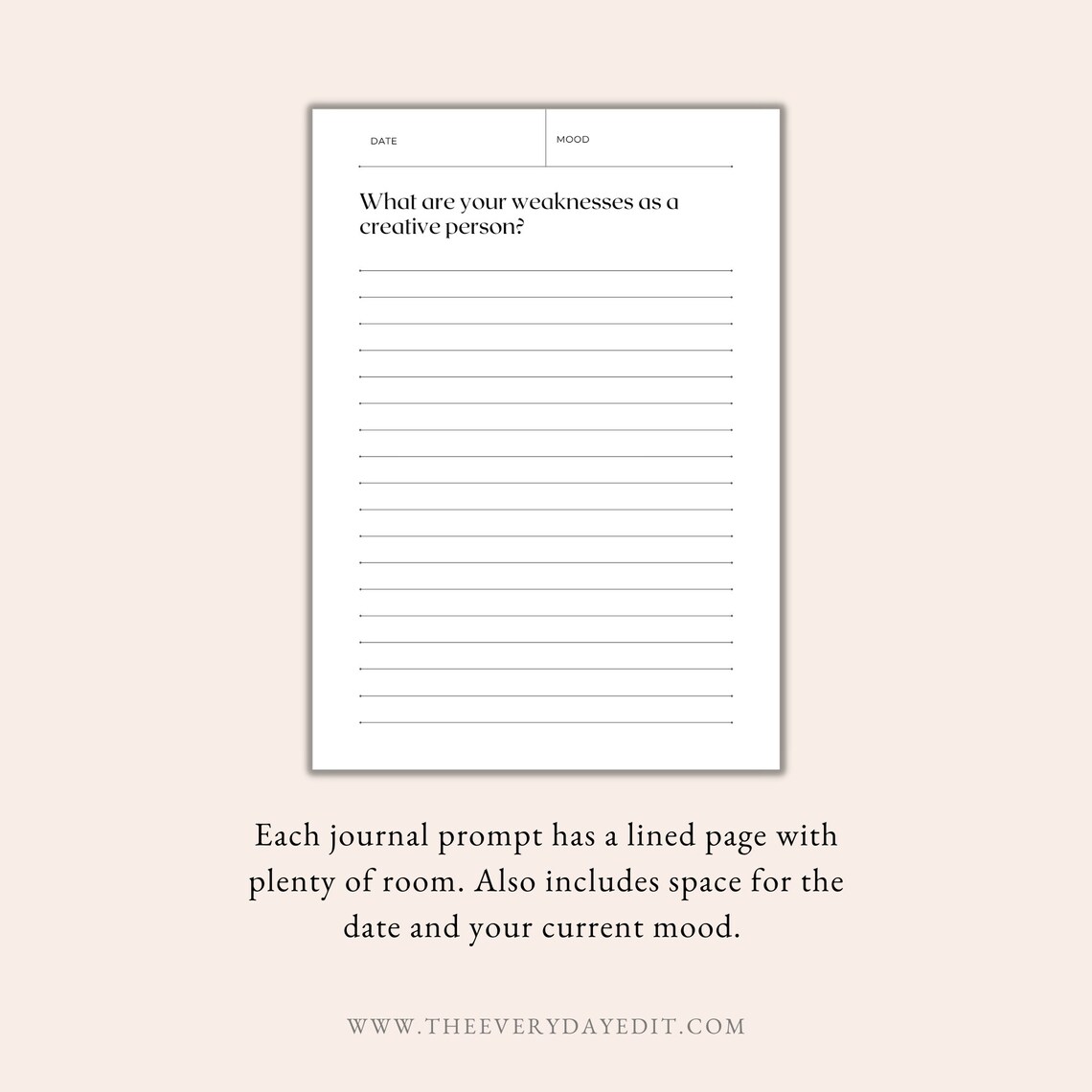 The Creative Persons Journal Printable, Creativity Journal Prompts ...