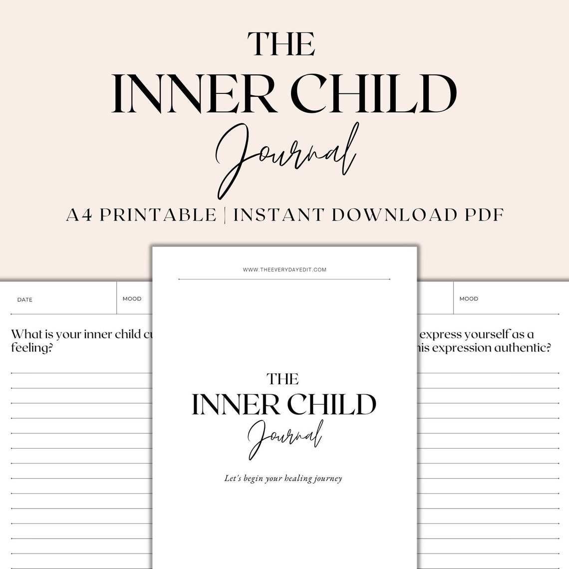 The Inner Child Journal Printable, Inner Child Journaling Prompts ...