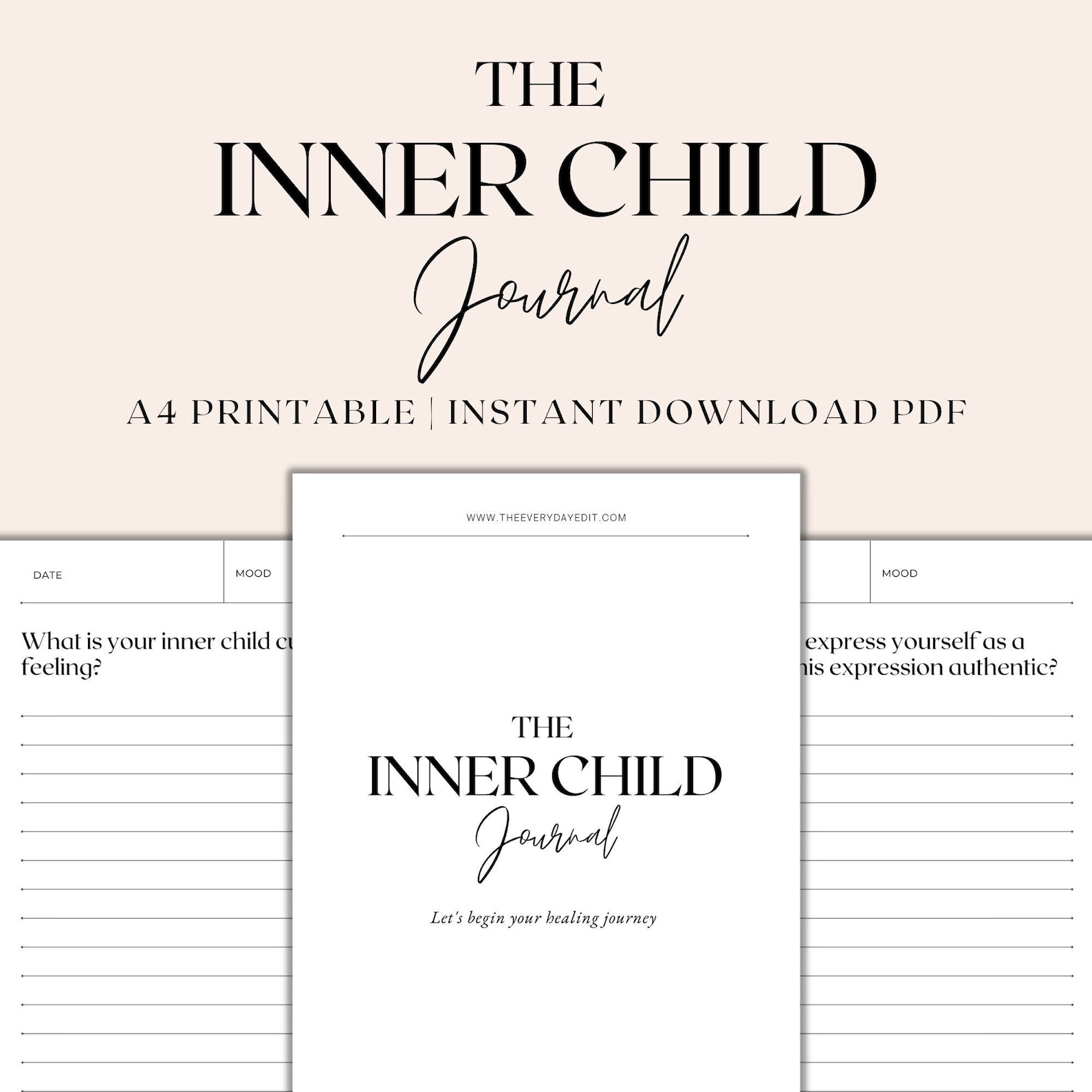 The Inner Child Journal Printable, Inner Child Journaling Prompts ...
