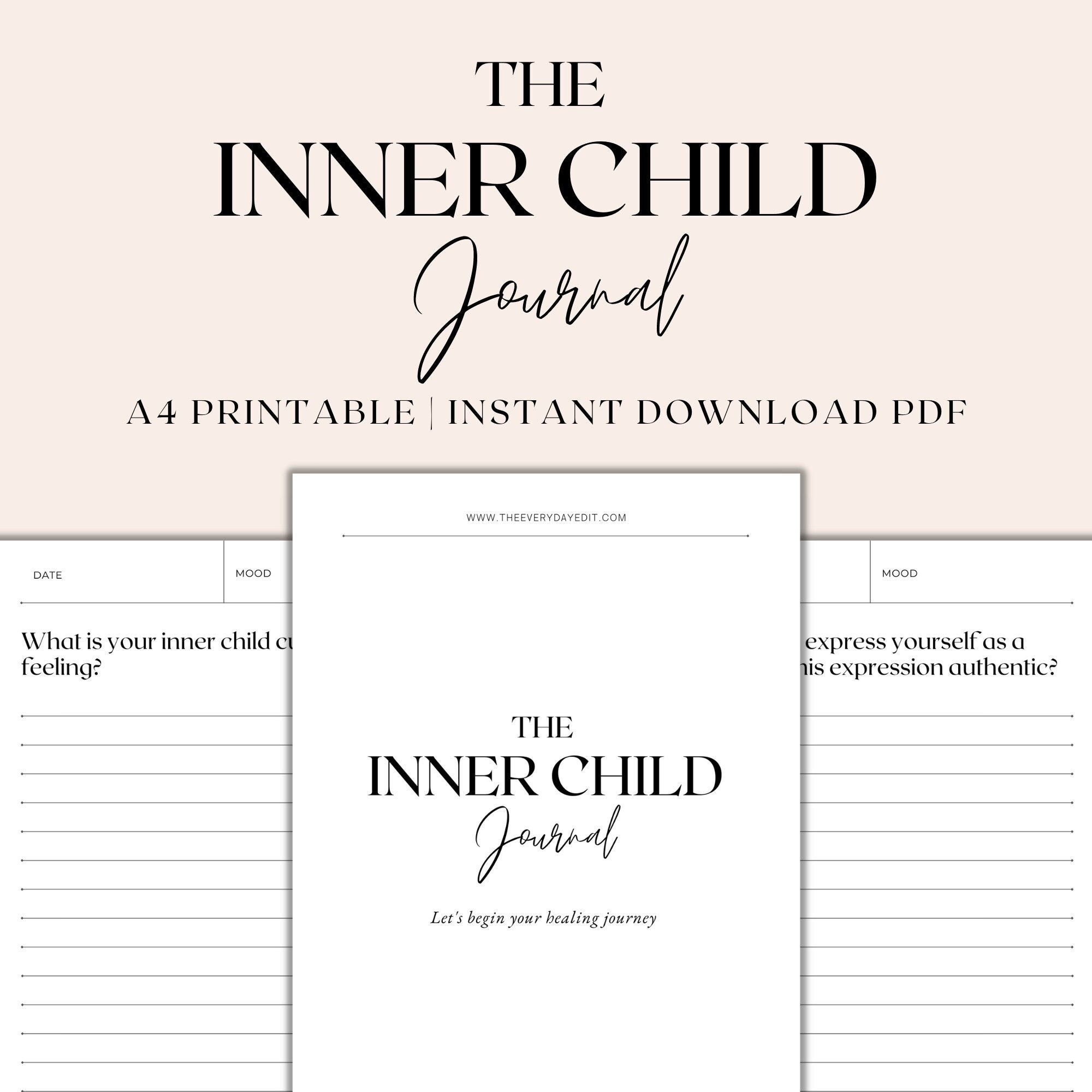 The Inner Child Journal Printable, Inner Child Journaling Prompts ...