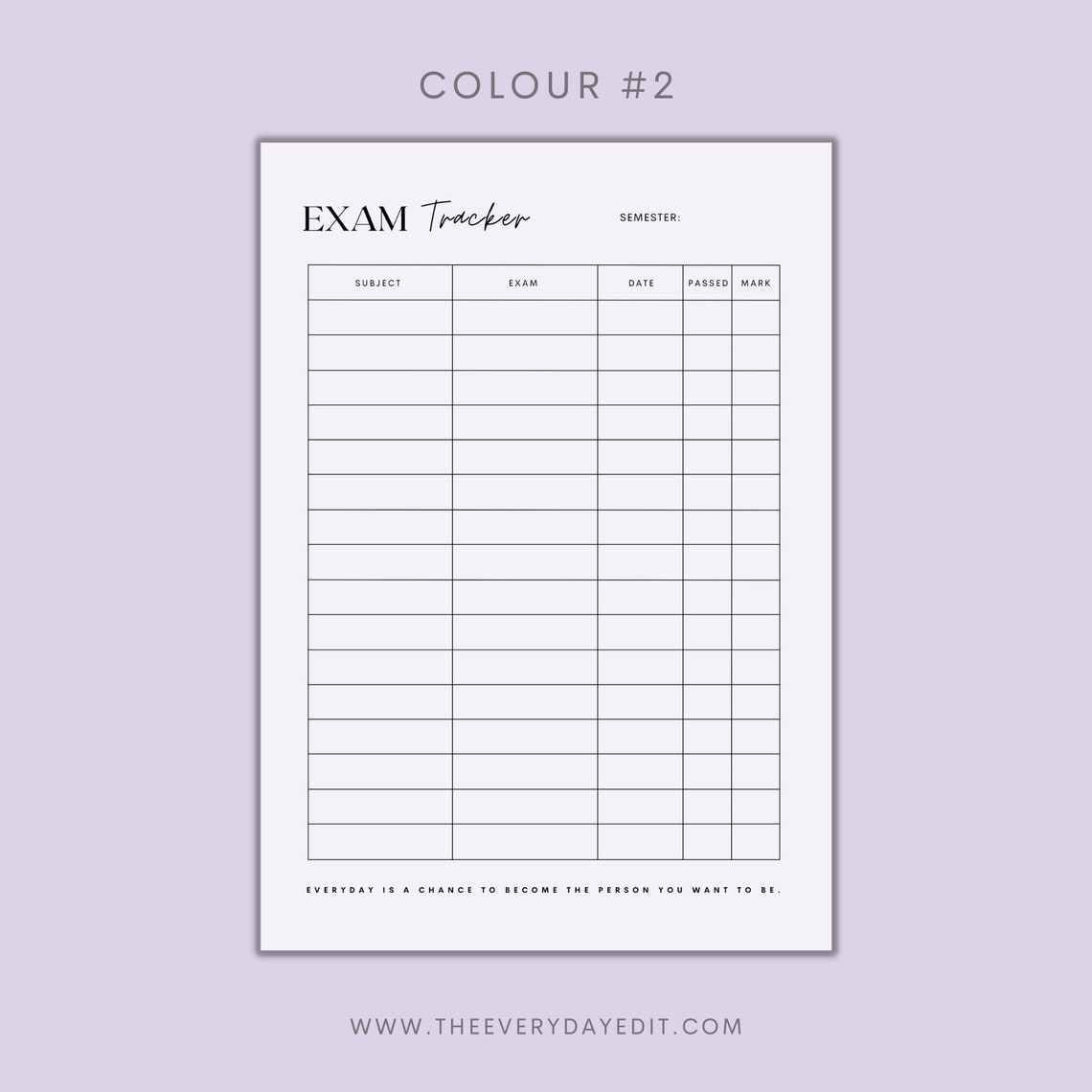 Exam Tracker Printable, Assessment Tracker Sheet, University Planner ...