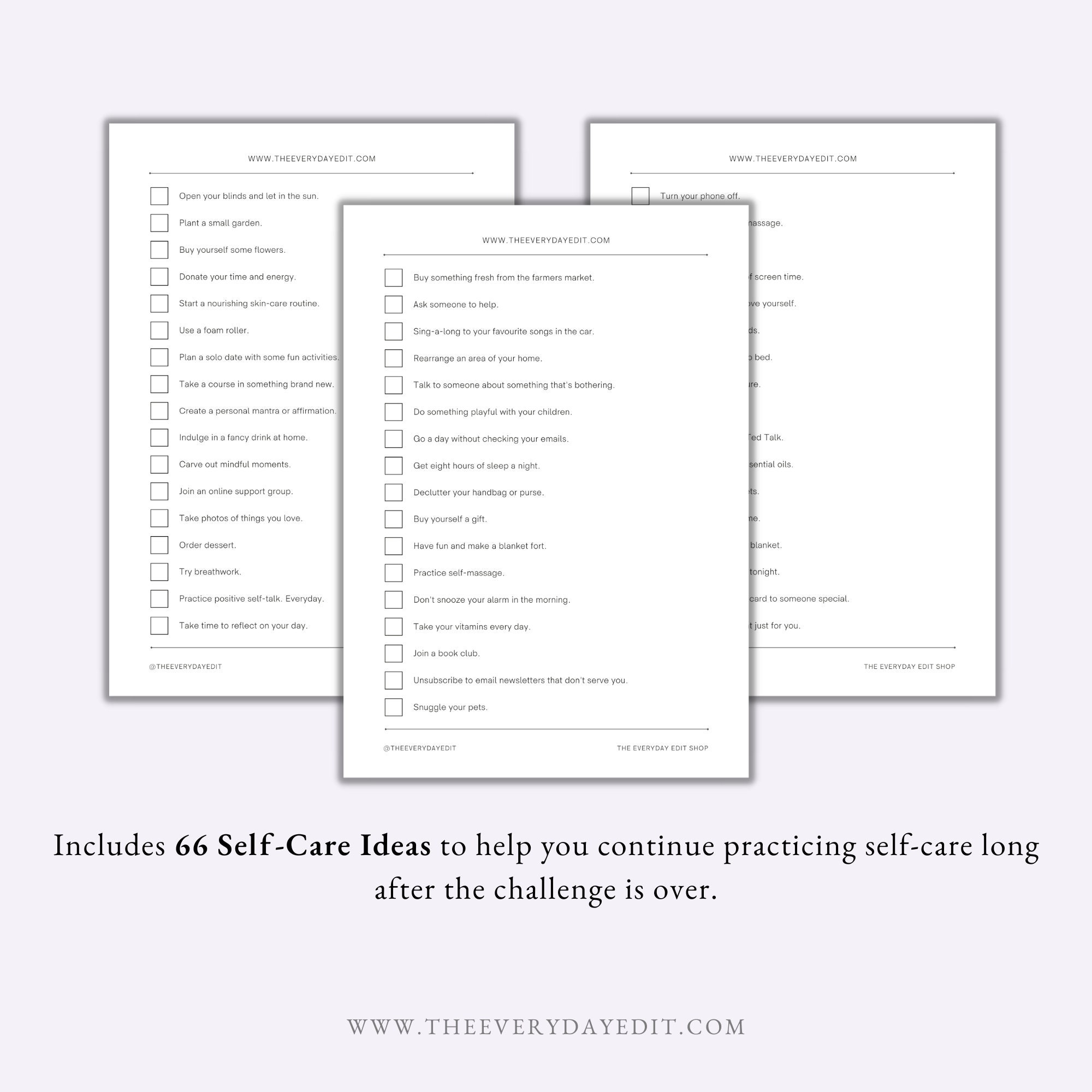 30 Day Self Care Workbook Printable, Self Care Planner Printable, Self ...