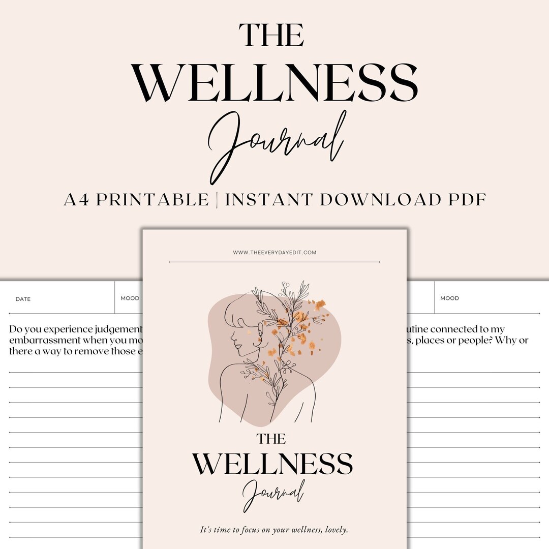 The Wellness Journal Printable, Wellness Journal Prompts, Wellness ...