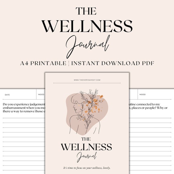 The Wellness Journal Printable Wellness Journal Prompts | Etsy
