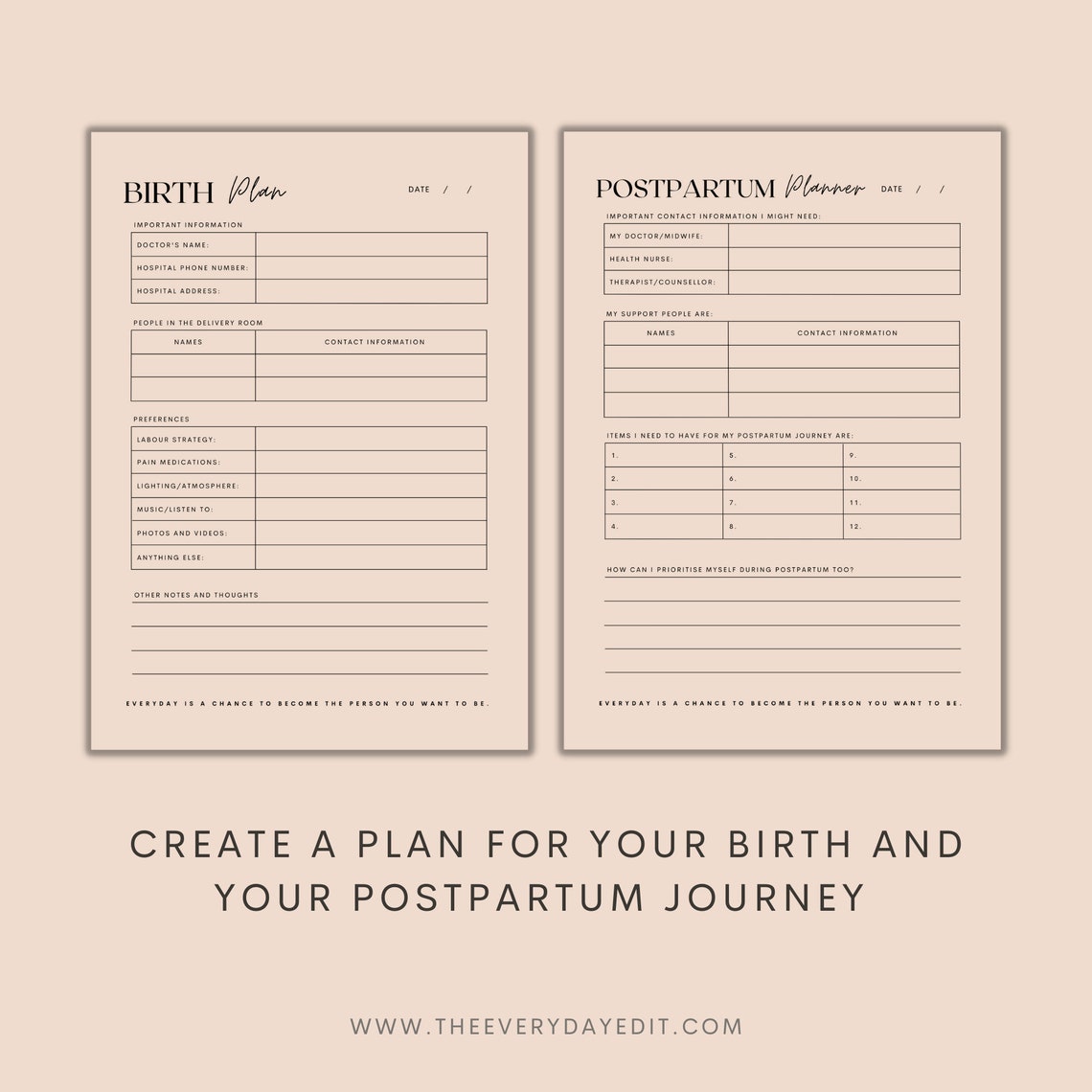 Pregnancy Planner Printable New Mom Planner Baby Essentials - Etsy UK