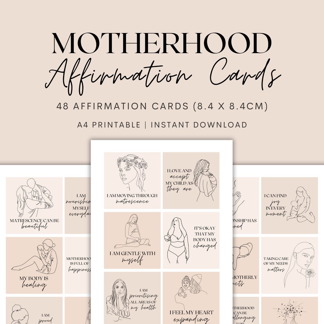 Motherhood Affirmation Cards, Printable Affirmation Card Deck ...