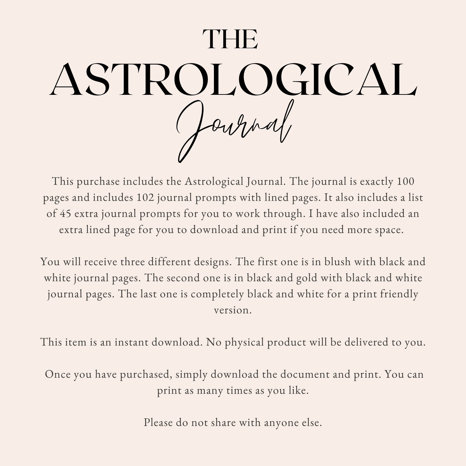 The Astrological Journal Printable, Astrology Journal Prompts, Shadow ...
