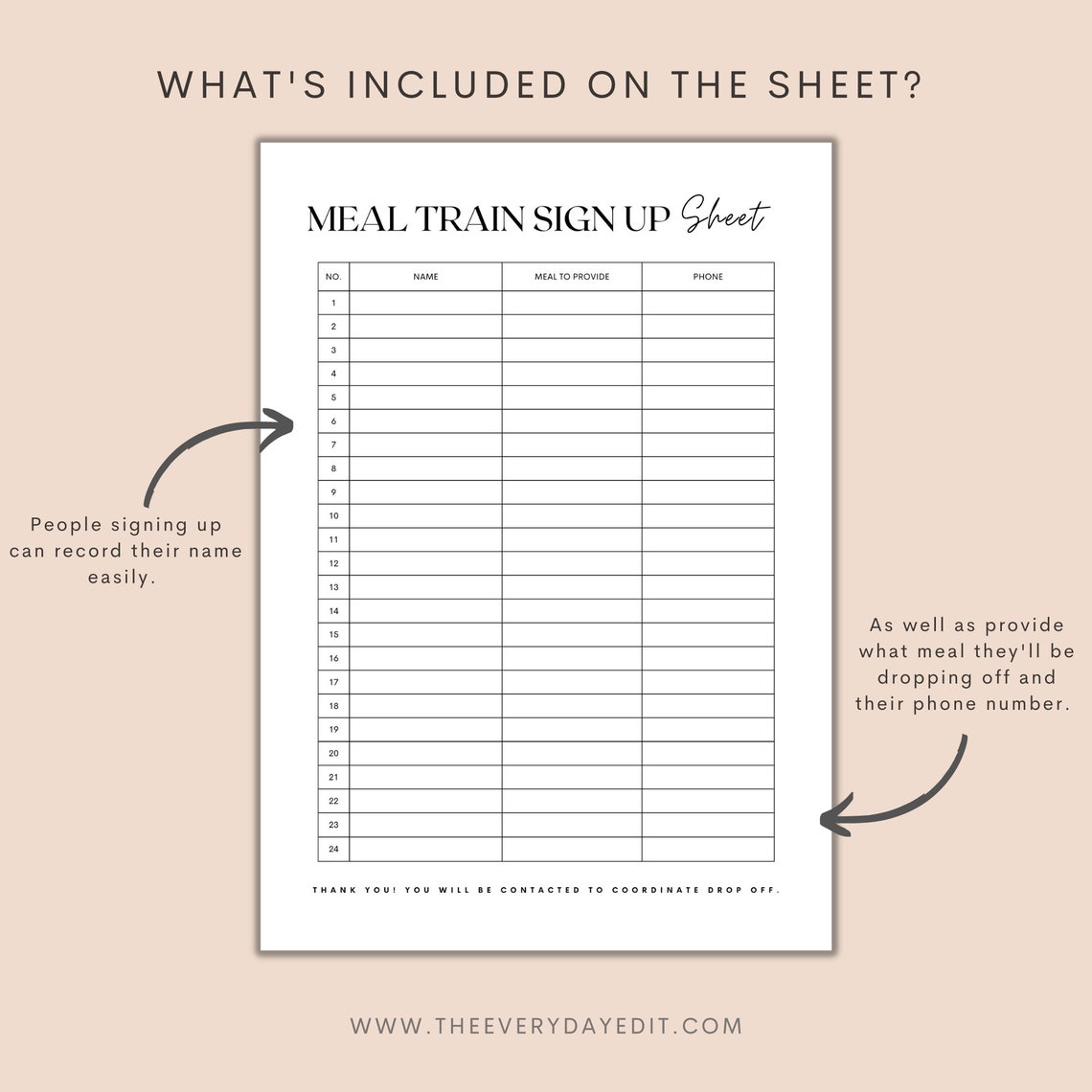 Meal Train Sign up Sheet Printable, Baby Shower Meal Train, New Parents ...