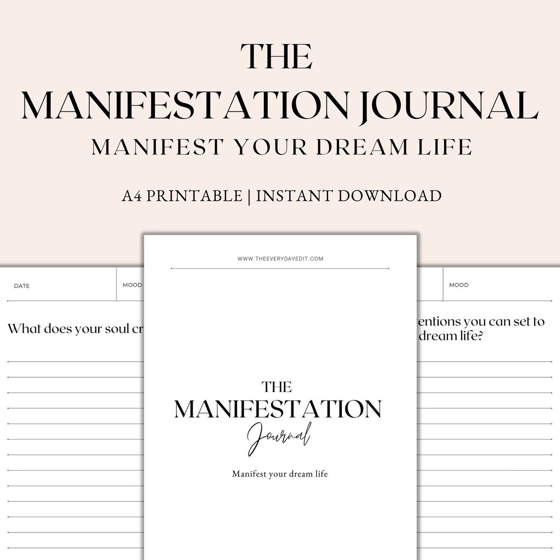 Manifestation Journal Printable Manifestation Journal - Etsy