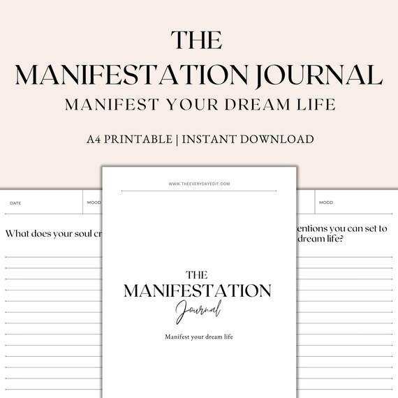 Manifestation Journal Printable Manifestation Journal - Etsy