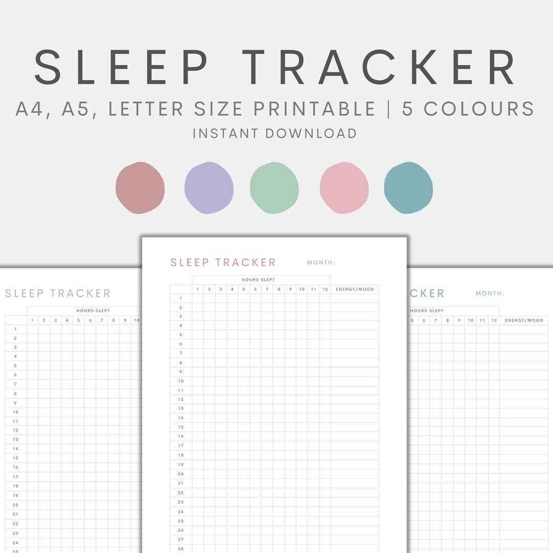 Sleep Tracker Printable, Sleep Journal Printable, Sleep Log, Sleep ...