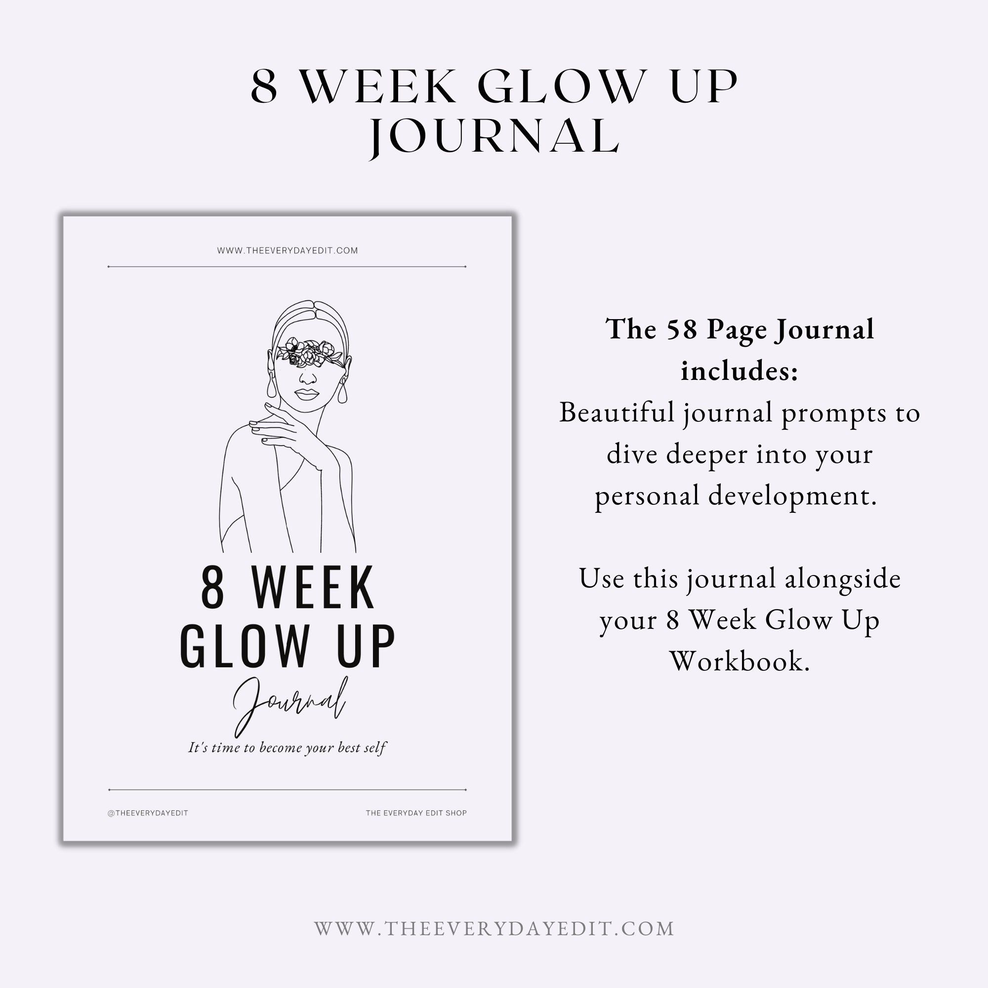 Ultimate Glow up Workbook Bundle, Glow up Journal Prompts, Goal Setting ...