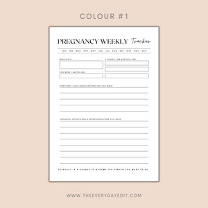 Pregnancy Weekly Tracker Printable, Pregnancy Tracker, Pregnancy ...