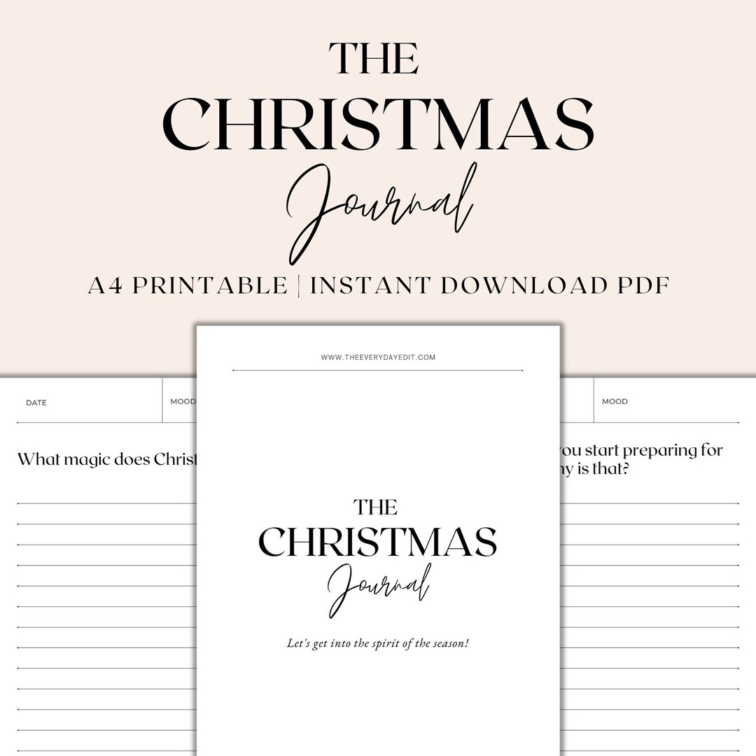 The Christmas Journal Printable, Christmas Journal Prompts, Journaling ...