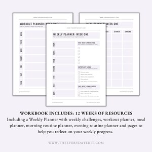 12 Week Kickstart Your Weight Loss Workbook, Weight Loss Planner ...