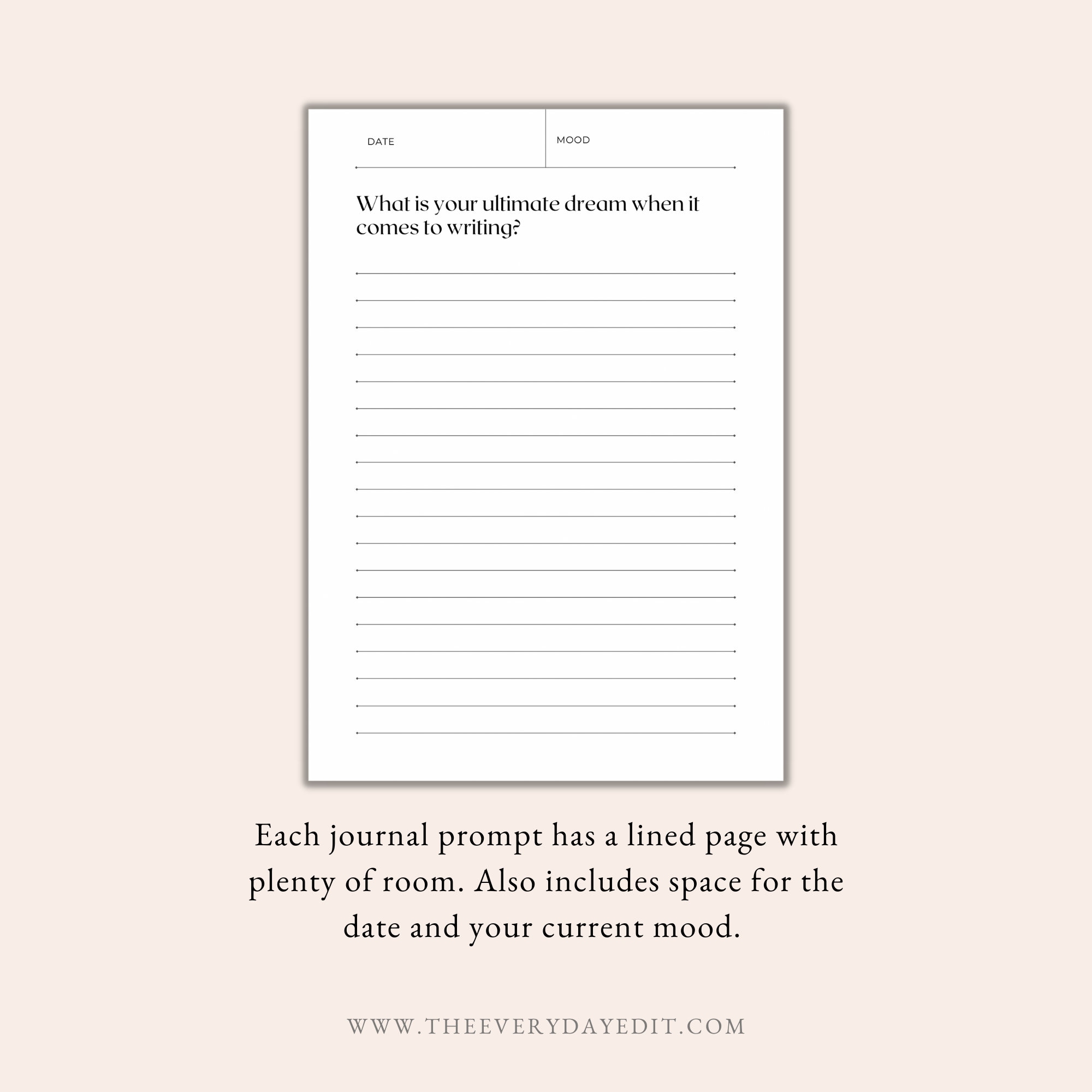 The Writer's Journal Printable, Writing Journal Prompts, Journaling ...