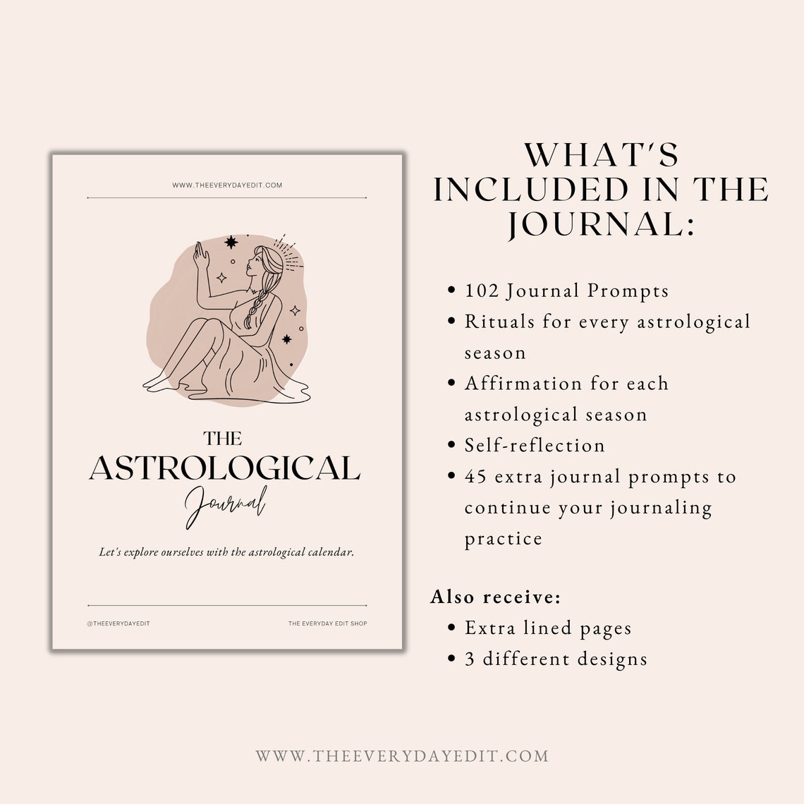 The Astrological Journal Printable, Astrology Journal Prompts, Shadow ...