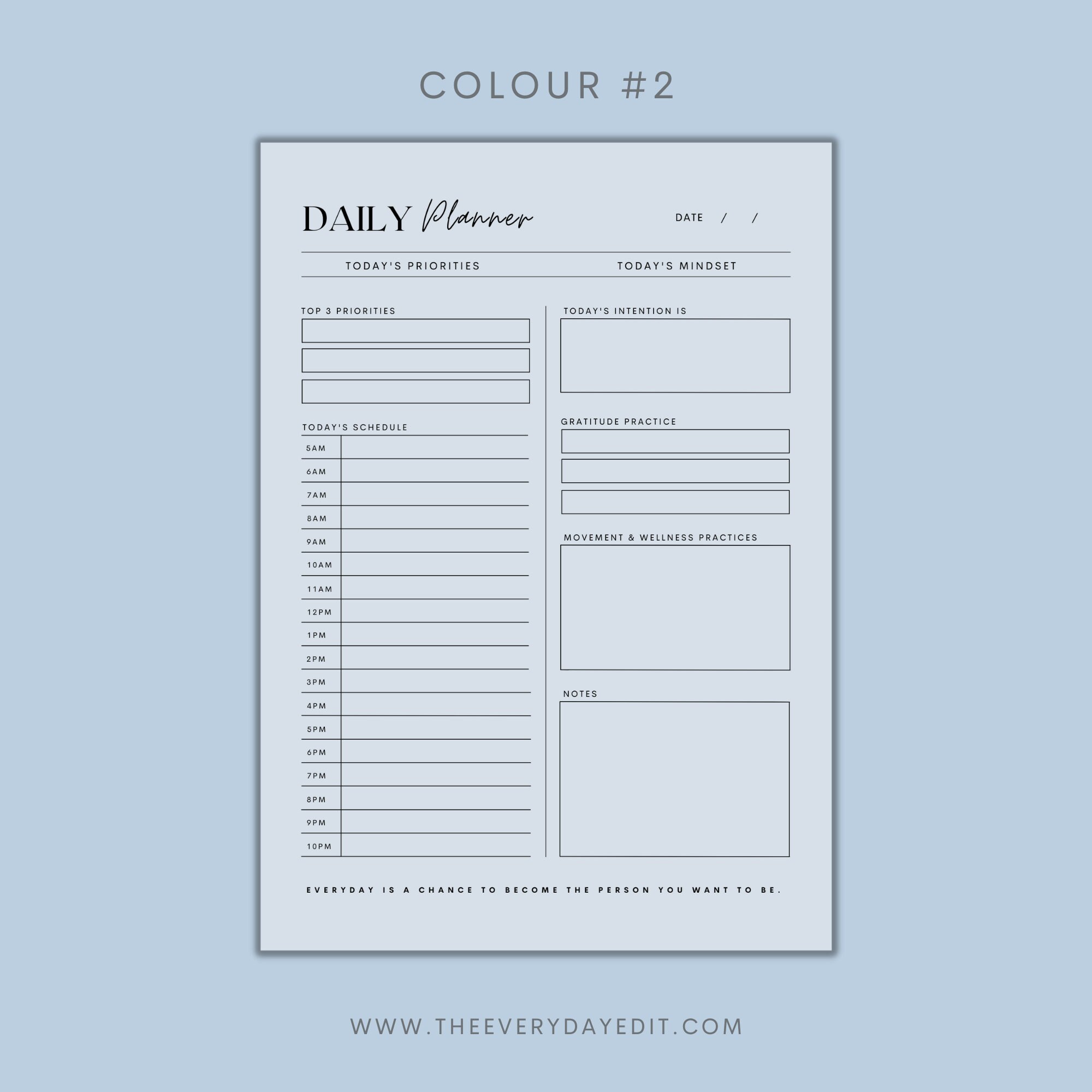 Daily Planner Printable, Productivity Planner, Daily to Do List ...