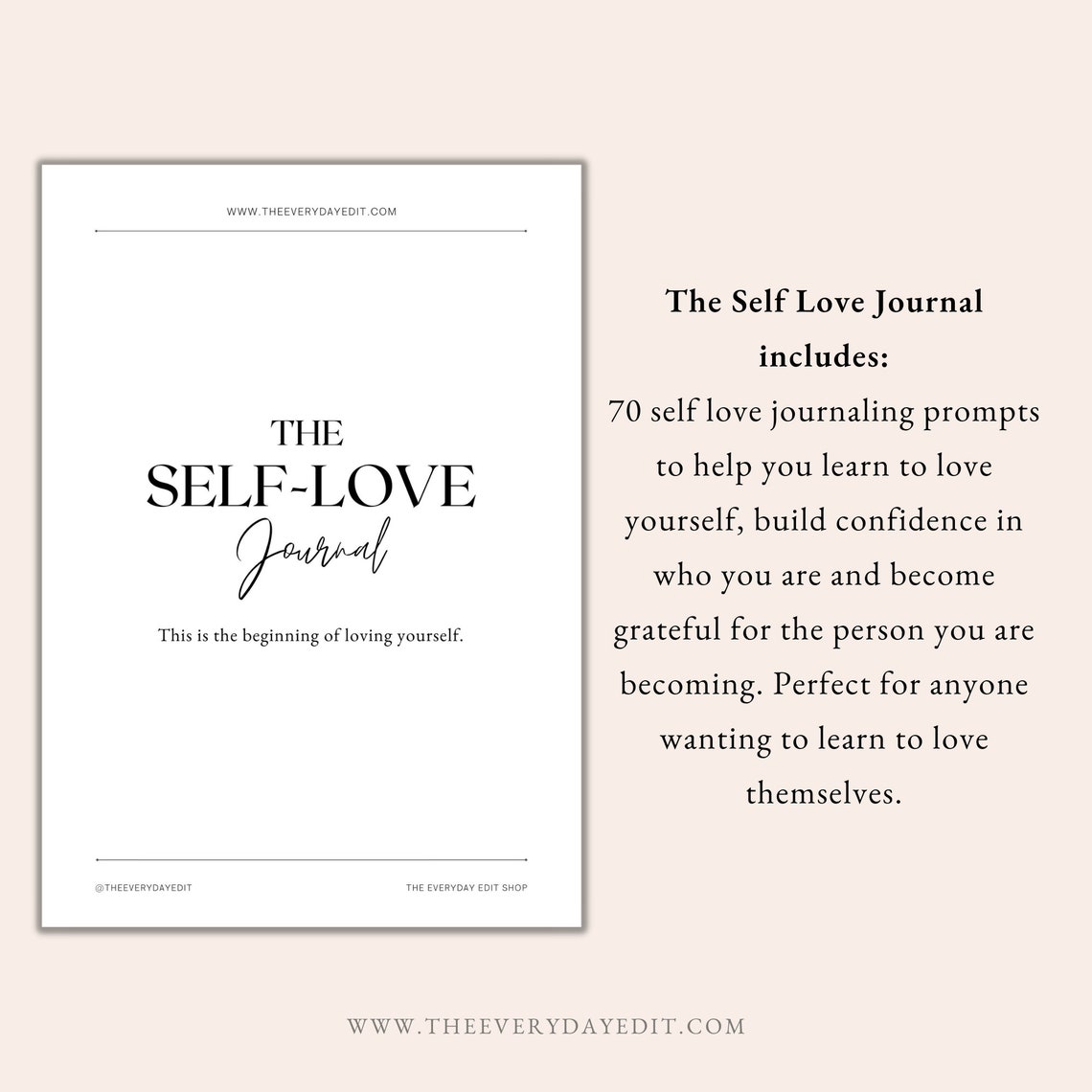 Self Development Journal Prompts Bundle Printable Journaling - Etsy