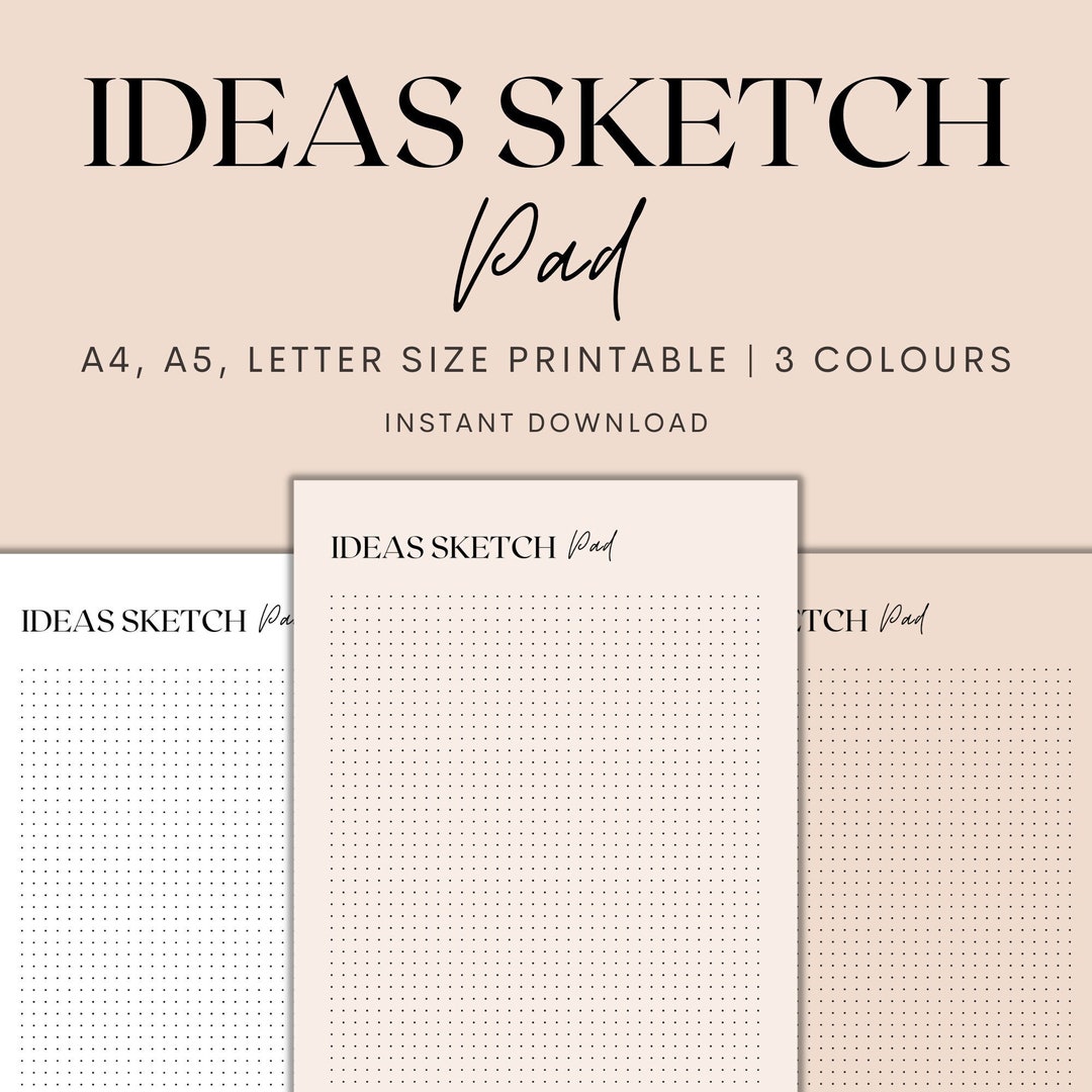 Ideas Sketch Pad Printable, Sketch Sheet Printable, Notes Page ...