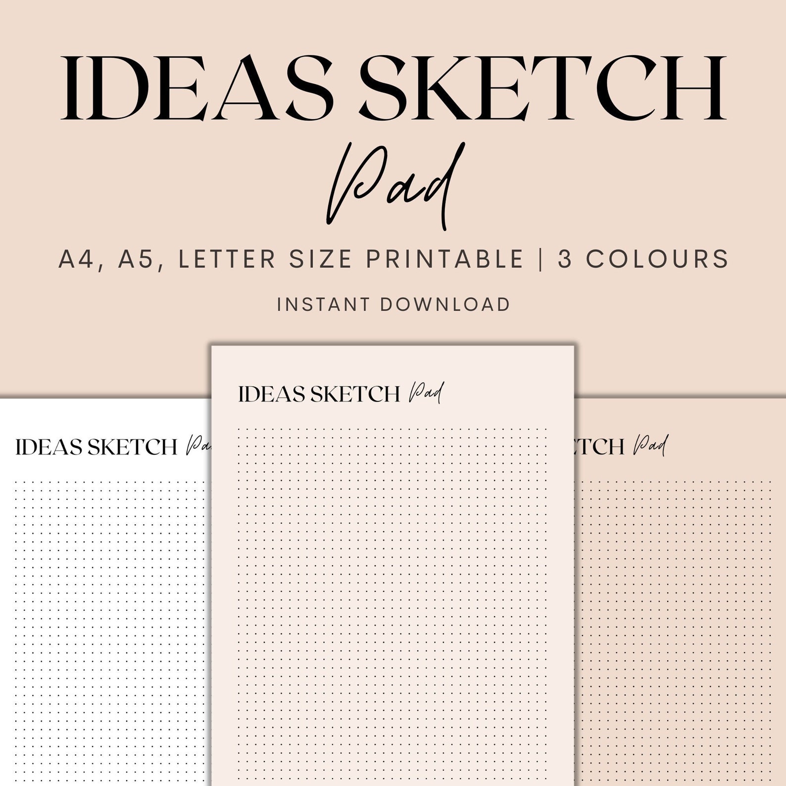 Ideas Sketch Pad Printable Sketch Sheet Printable Notes Page - Etsy