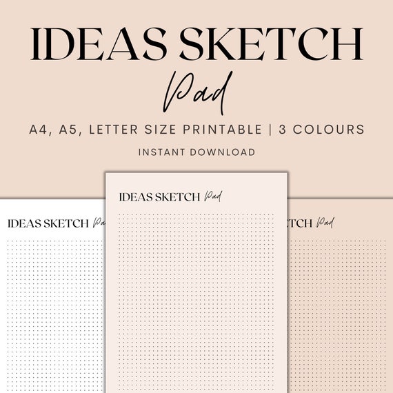 Ideas Sketch Pad Printable Sketch Sheet Printable Notes Page - Etsy