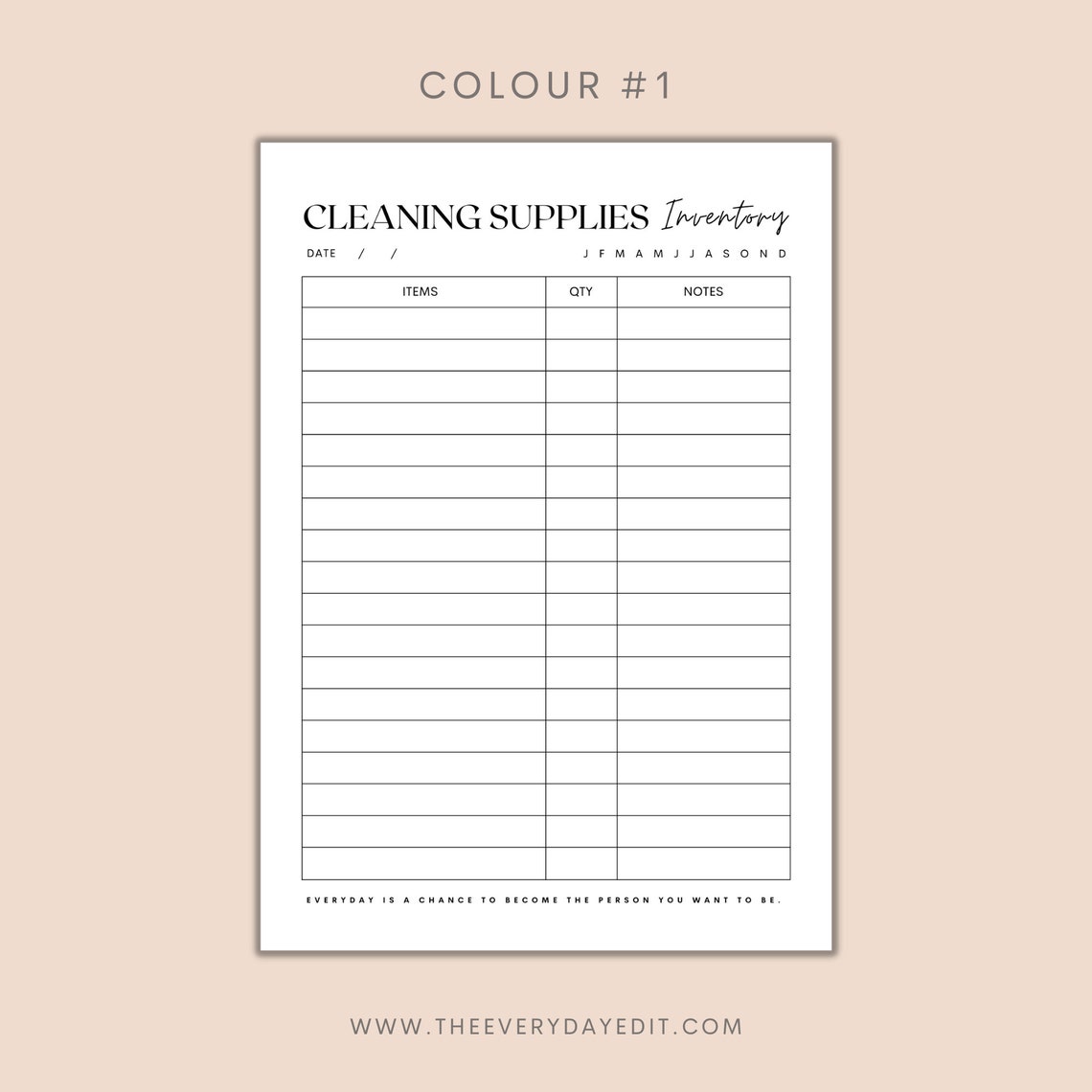 Cleaning Supplies Inventory Printable Cleaning Inventory - Etsy
