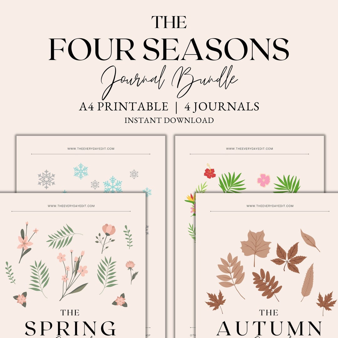 The Seasonal Journal Bundle, Self-discovery Journal Prompts, Shadow ...