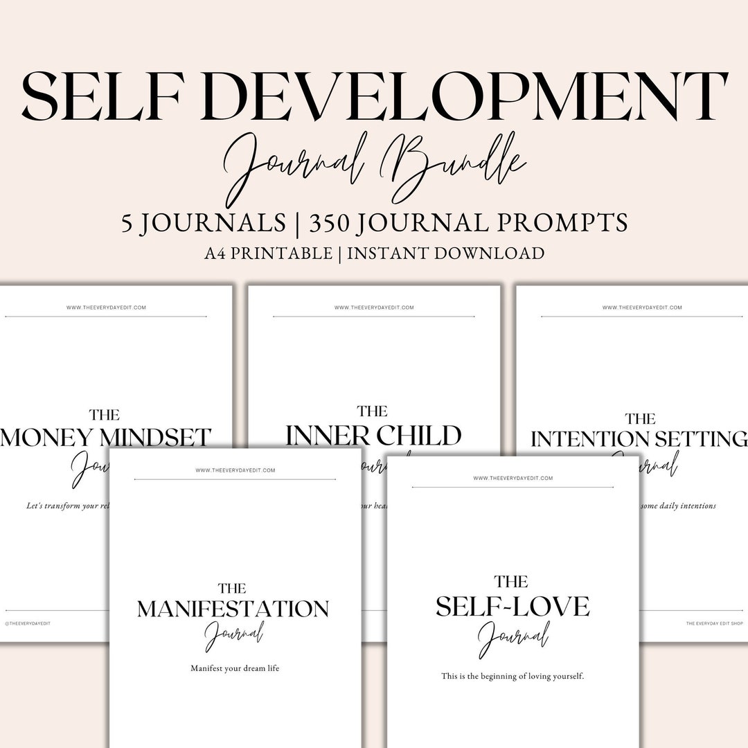 Self Development Journal Prompts Bundle, Printable Journaling Prompts ...