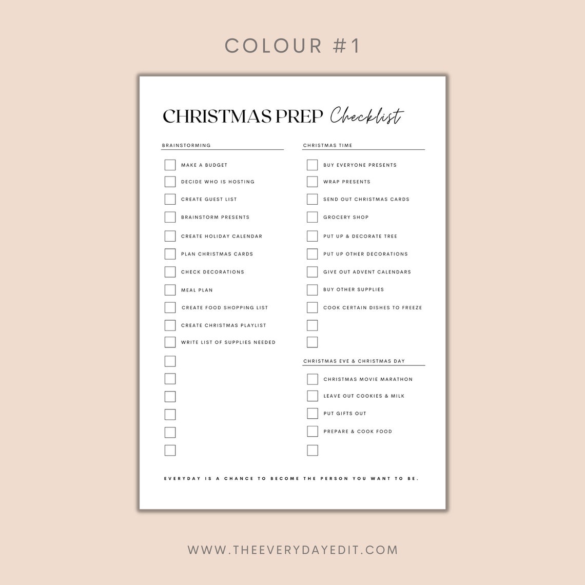 Christmas Preparation Checklist Printable, Christmas Checklist ...