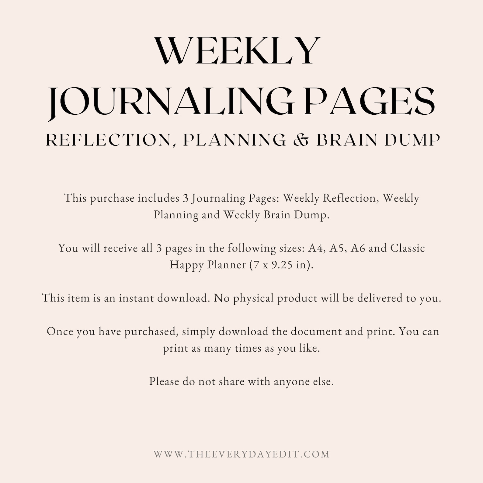 Weekly Journaling Pages Printable Weekly Journal Prompts - Etsy Australia