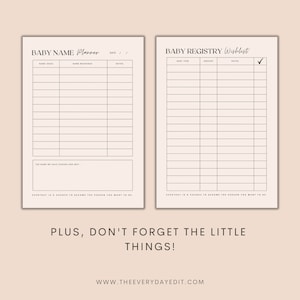 Pregnancy Planner Printable, New Mom Planner, Baby Essentials Checklist ...