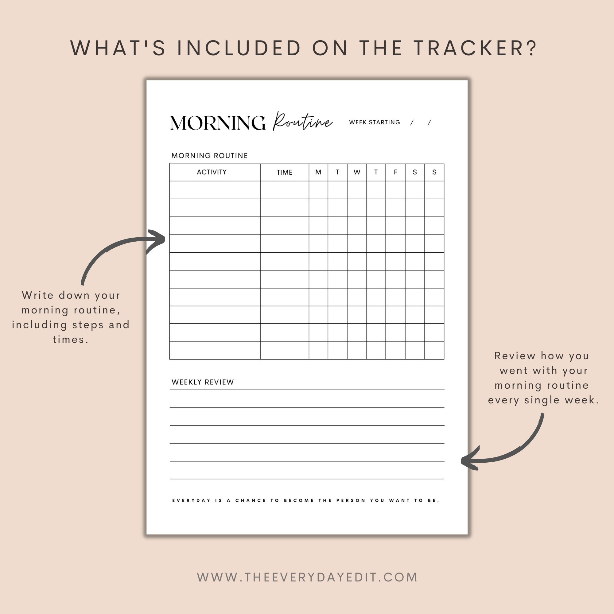 Morning Routine Tracker Printable Morning Planner Printable - Etsy