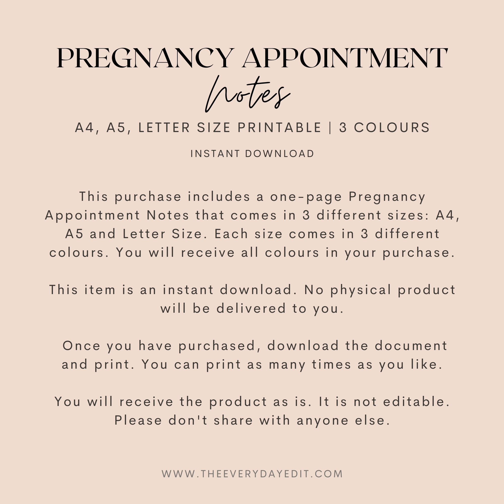 Pregnancy Appointment Notes Printable, Doctor Appointment Notes ...