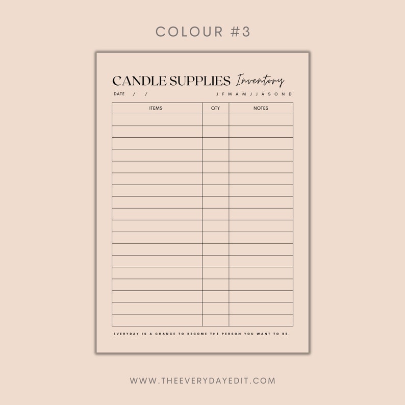 Candle Supplies Inventory Printable Candle Business Planner - Etsy ...