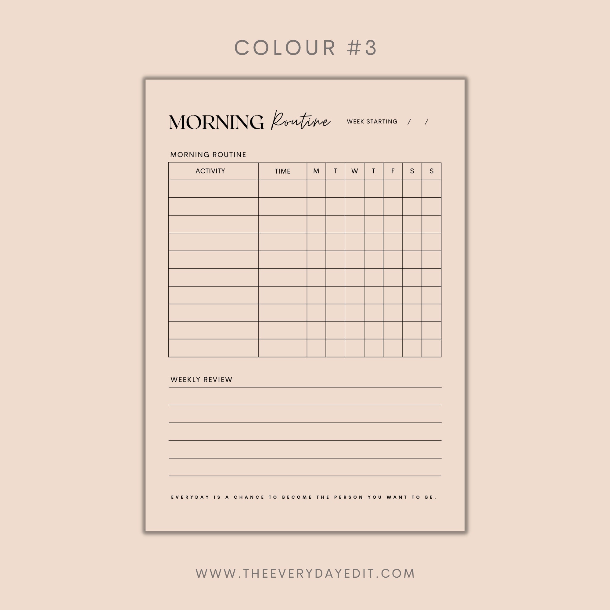 Morning Routine Tracker Printable Morning Planner Printable - Etsy