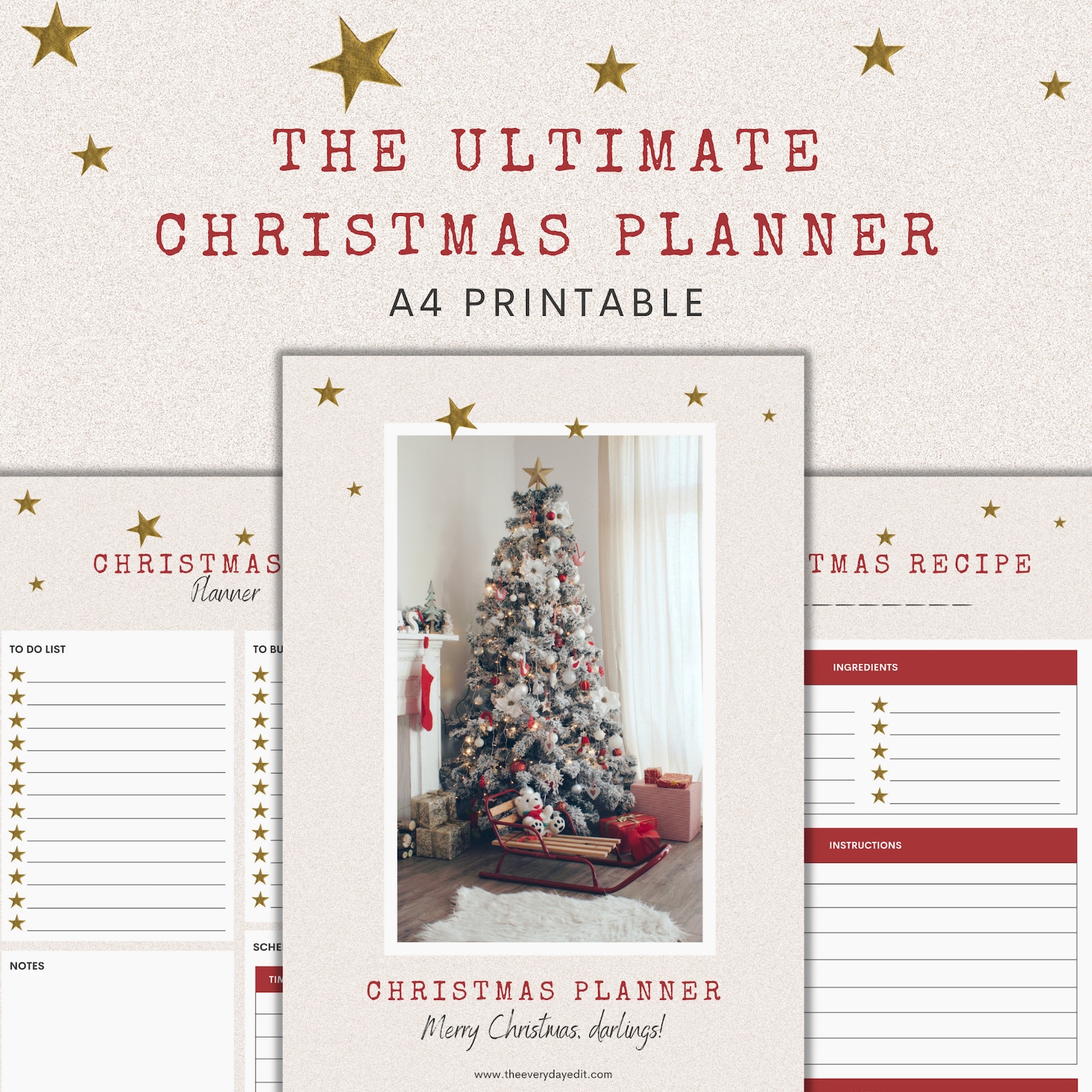 Christmas Planner Printable Holiday Planner Christmas Day | Etsy