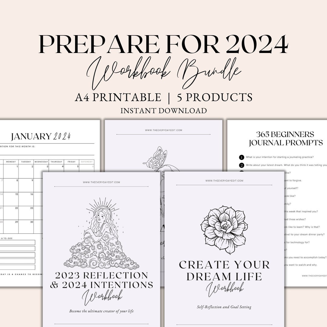 Prepare for 2024 Workbook Bundle, 2024 Yearly Planner Printable, Life ...