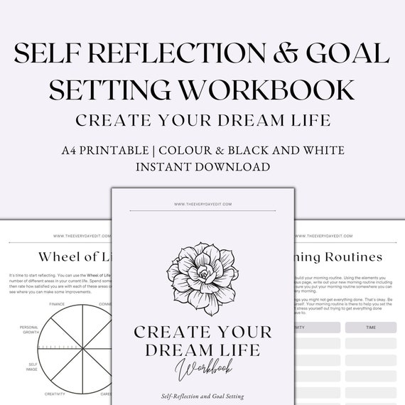 Self-reflection & Goal Setting Workbook 2022 Goal Setting - Etsy