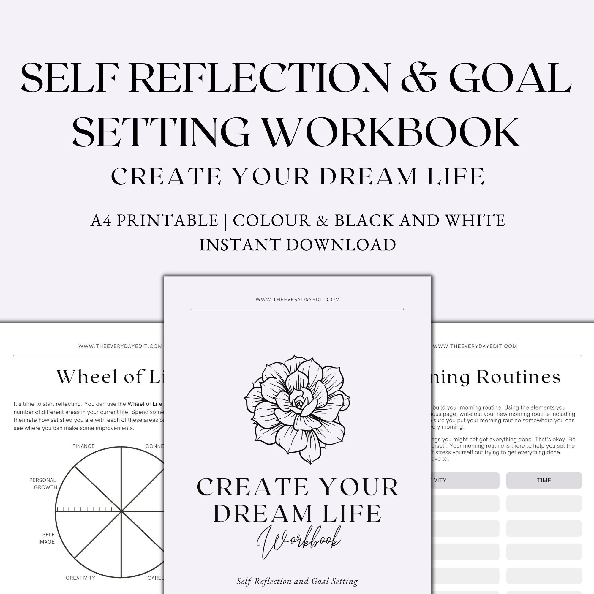 Self-reflection & Goal Setting Workbook 2022 Goal Setting - Etsy