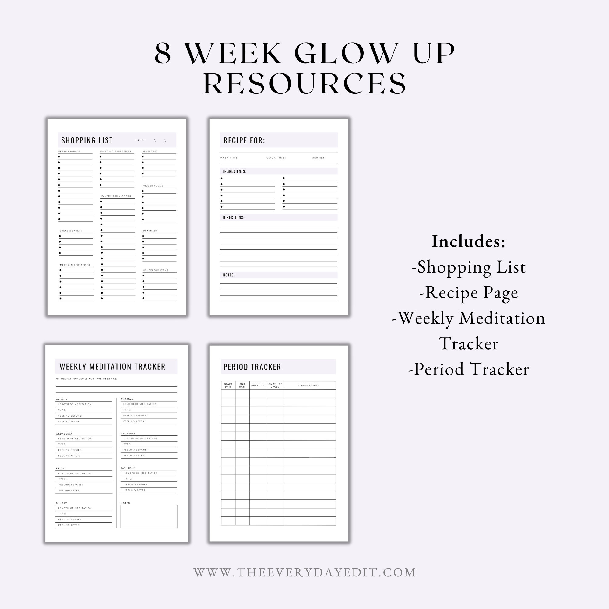 Ultimate Glow up Workbook Bundle, Glow up Journal Prompts, Goal Setting ...